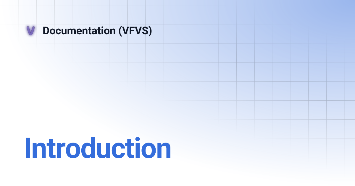 Introduction | Documentation (VFVS)